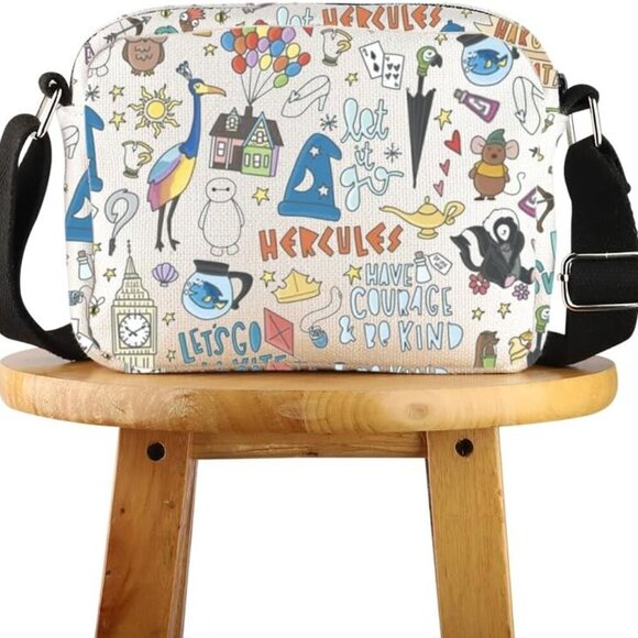 Bags | Movie Characters Collage Crossbody Bag Unisex Women Men Travel ...